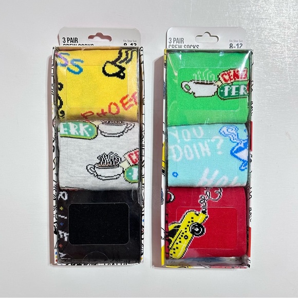 Bioworld | Underwear & Socks | 6 Pairs Of Friends Crew Socks New | Poshmark